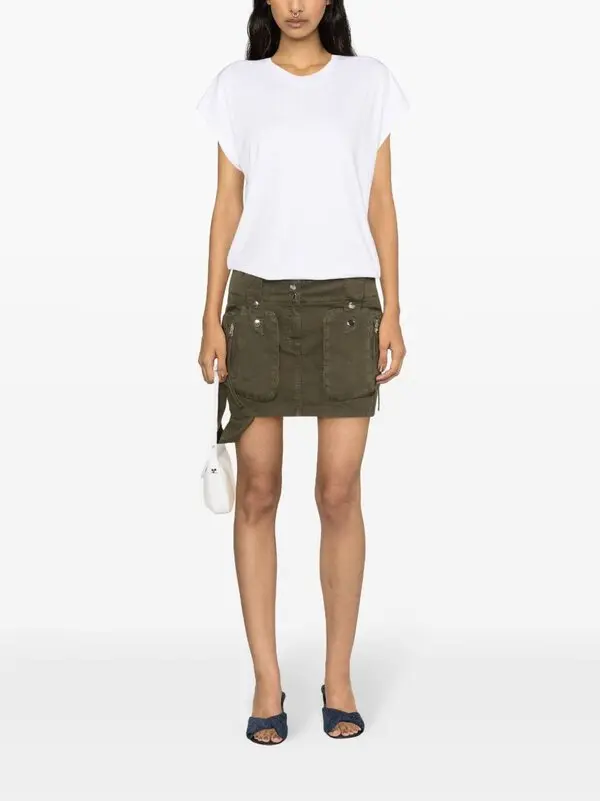 Blumarine Mid-rise Twill Miniskirt