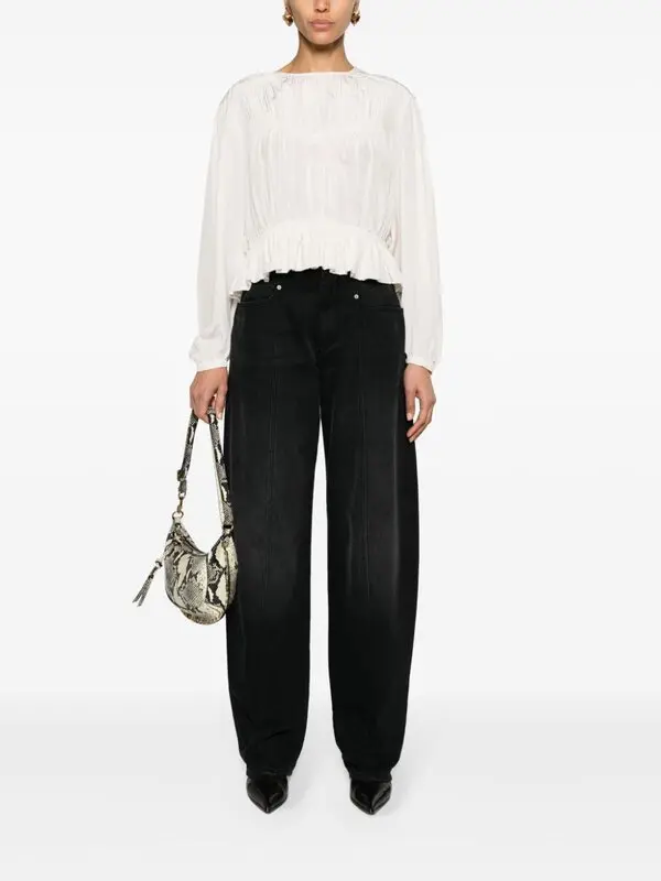 Isabel Marant Étoile Vetan High-rise Wide-leg Jeans - Black