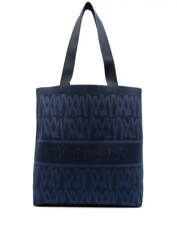 Moncler Monogram Jacquard Tote Bag - Blue