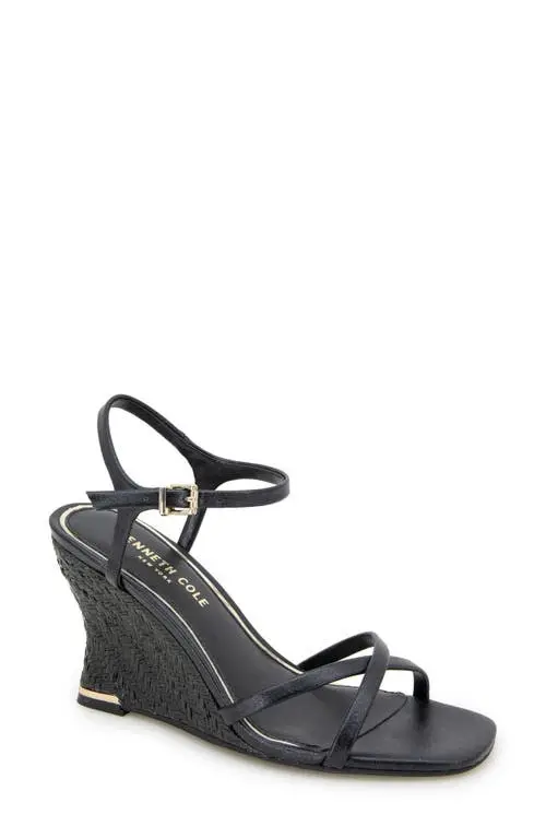 KENNETH COLE Freya Wedge Sandal - Black