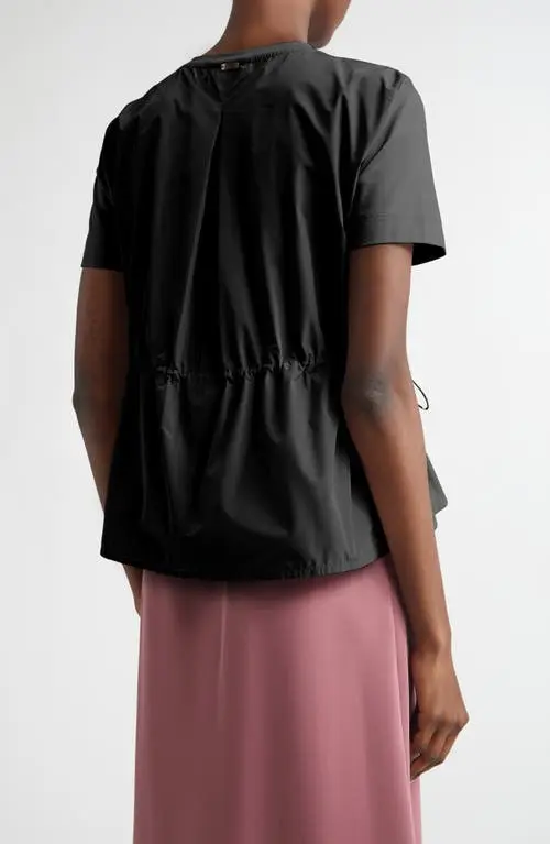 Herno Drawcord Detail T-shirt - Black