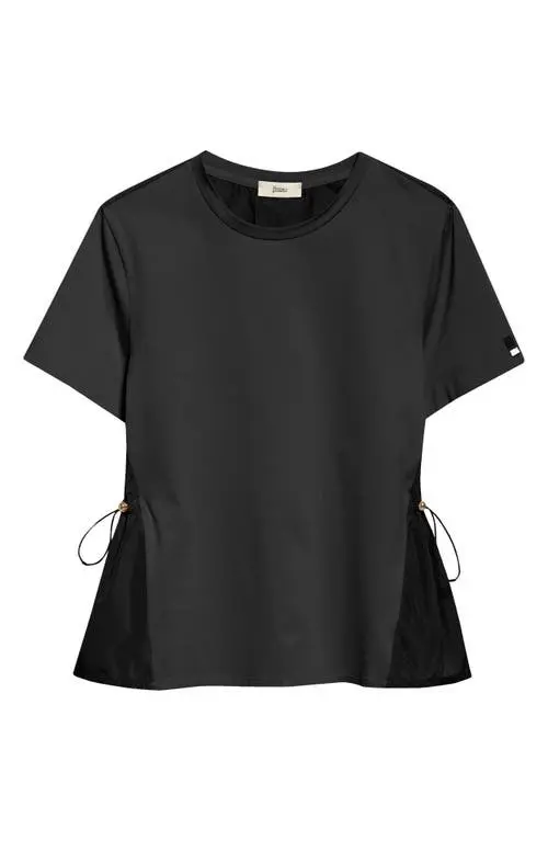 Herno Drawcord Detail T-shirt - Black