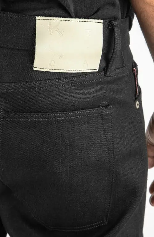 HIROSHI KATO The Pen Slim 14-ounce Stretch Selvedge Jeans - Black Raw