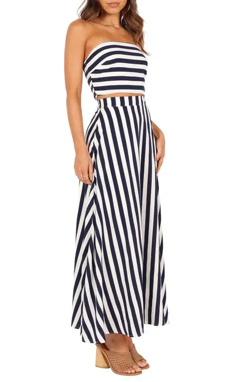 PETAL & PUP Elijah Stripe Tube Top & Maxi Skirt Set