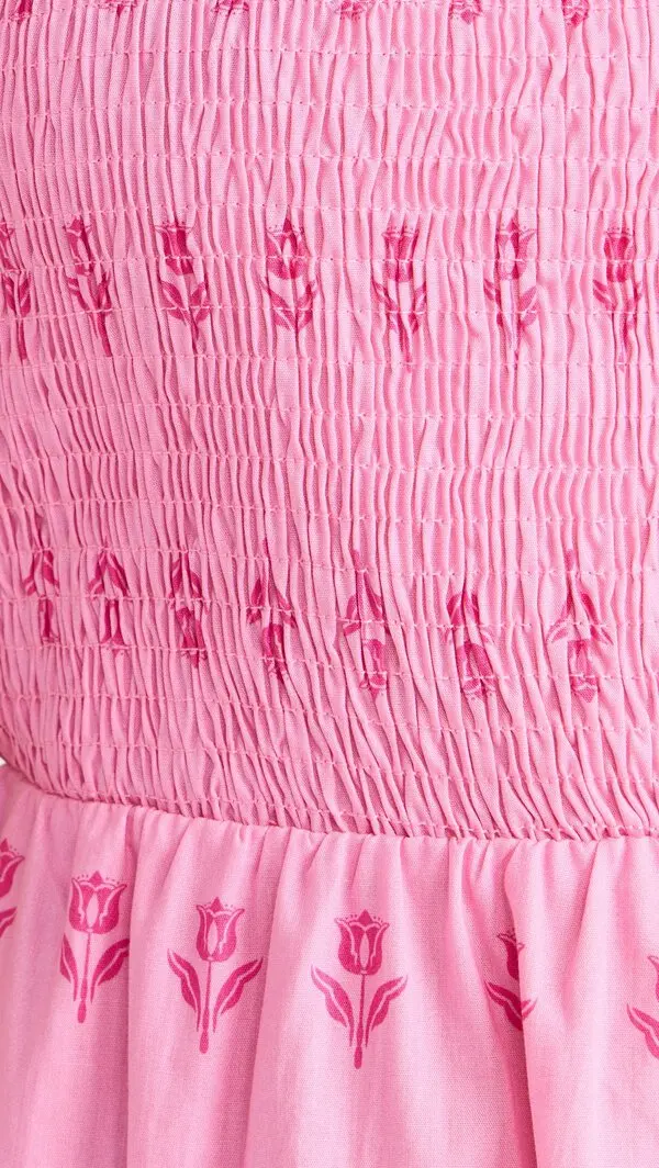 Moon River Smocked Tiered Midi Dress