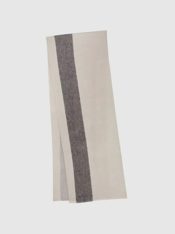 REISS Beatrix Modal-linen Striped Scarf
