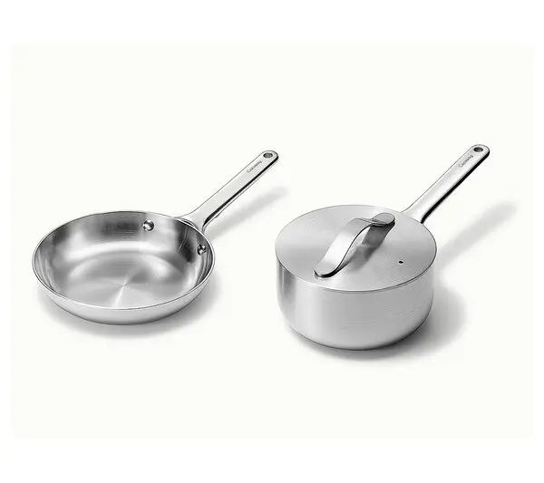 CARAWAY Home Stainless Steel Mini Duos Cookware Set - Silver