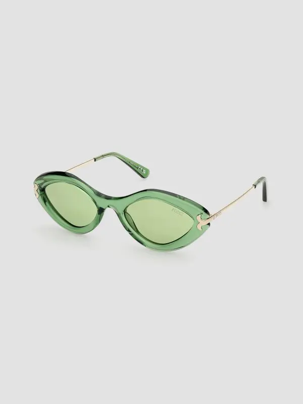 Emilio Pucci 54mm Geometric Sunglasses - Translucent Green Green