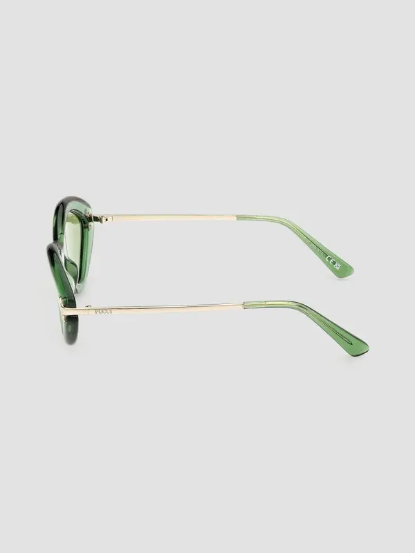 Emilio Pucci 54mm Geometric Sunglasses - Translucent Green Green