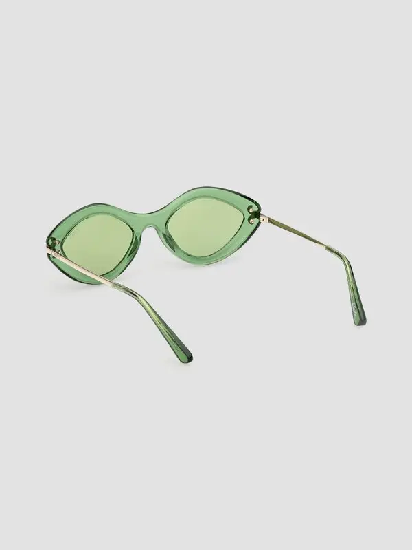 Emilio Pucci 54mm Geometric Sunglasses - Translucent Green Green