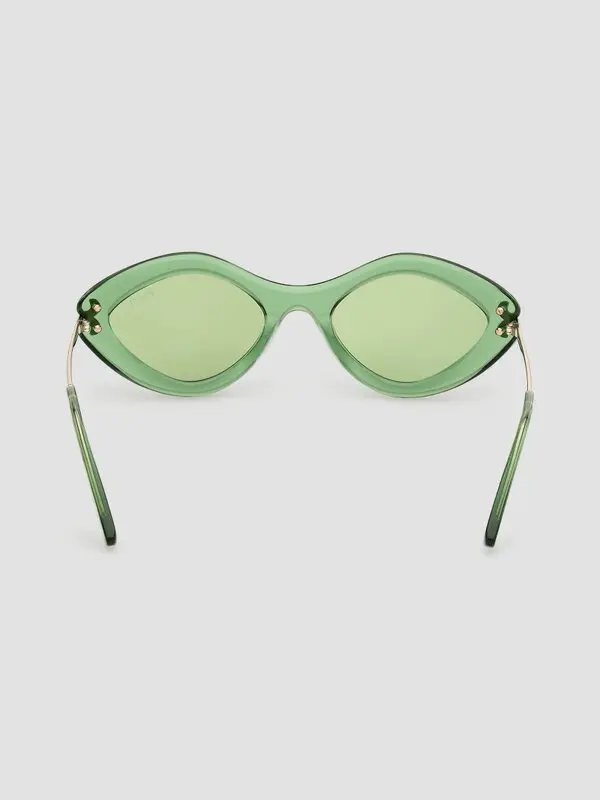 Emilio Pucci 54mm Geometric Sunglasses - Translucent Green Green