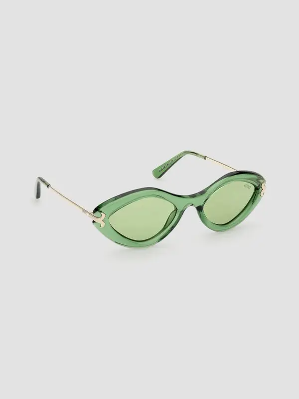Emilio Pucci 54mm Geometric Sunglasses - Translucent Green Green