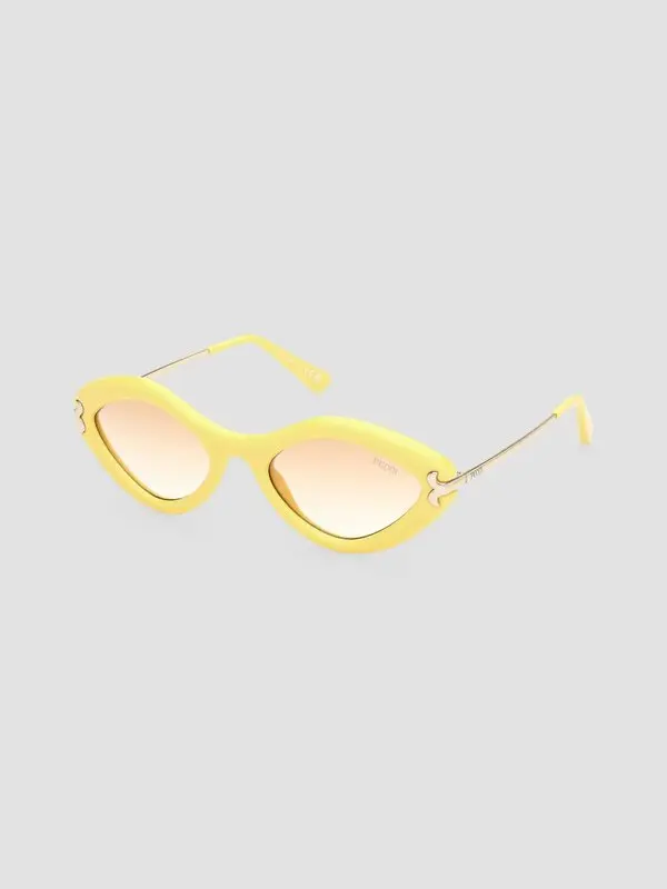Emilio Pucci 54mm Geometric Sunglasses - Yellow Gradient Peach