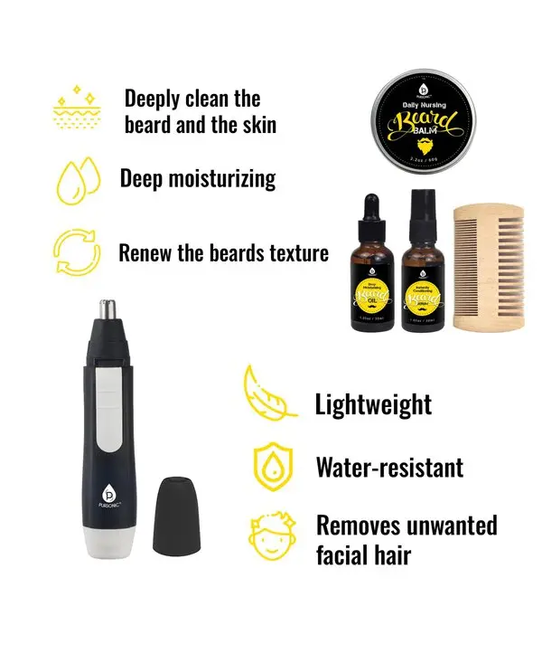 PURSONIC Ultimate Beard Care Kit: Grooming Essentials For A Perfect Beard
