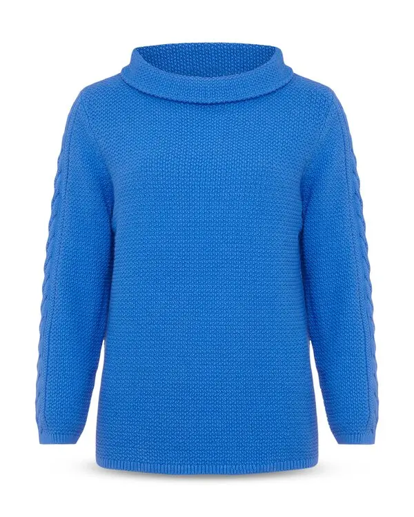 HOBBS LONDON Camilla Cable Jumper - Fjord Blue
