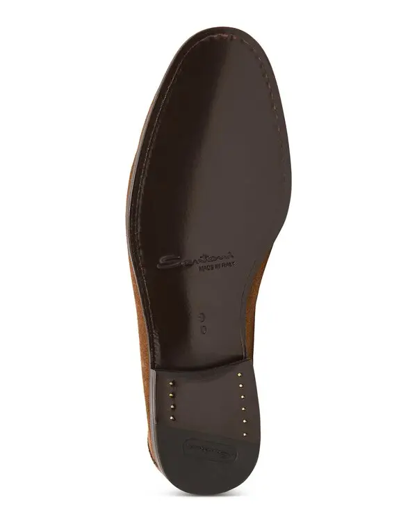 Santoni Paine-m1 Slip-on Loafers - Brown Suede