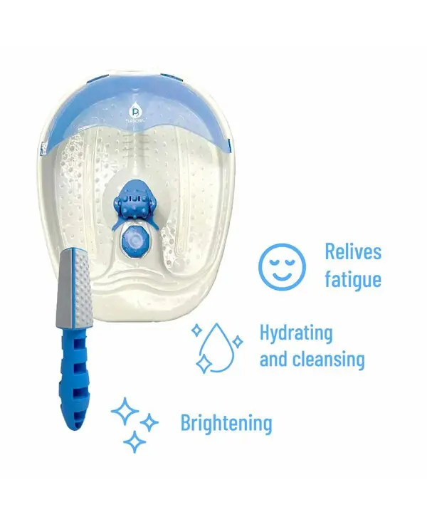PURSONIC Soothing Foot Spa Massager With Tea Tree Salt Scrub & Callus Remover - Multicolor