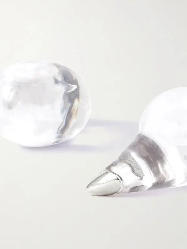 Bottega Veneta Resin And Sterling Silver Drop Earrings - Neutrals