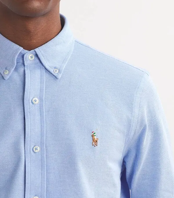 Polo Ralph Lauren Cotton Mesh Oxford Shirt - Blue