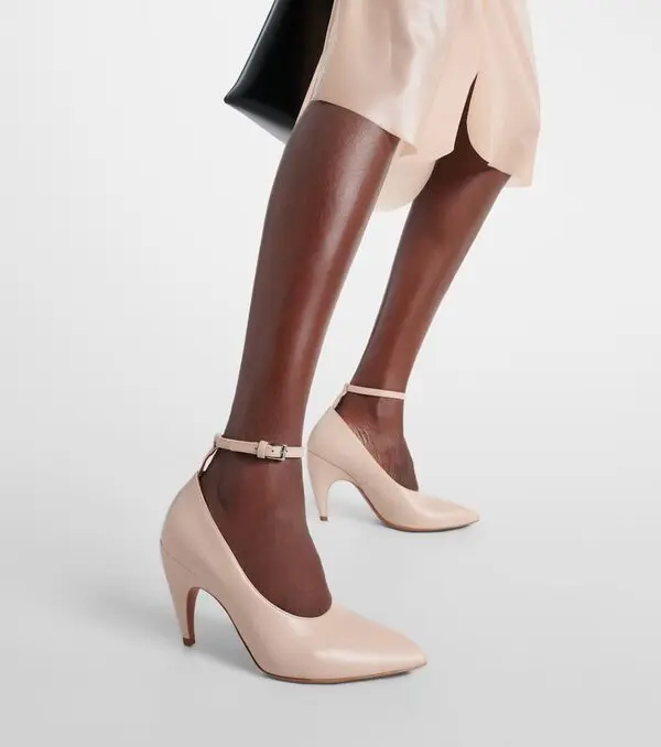 Alaïa Shark Leather Pumps - Beige