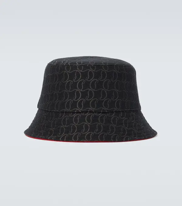 CHRISTIAN LOUBOUTIN Bobino Canvas Bucket Hat - Black