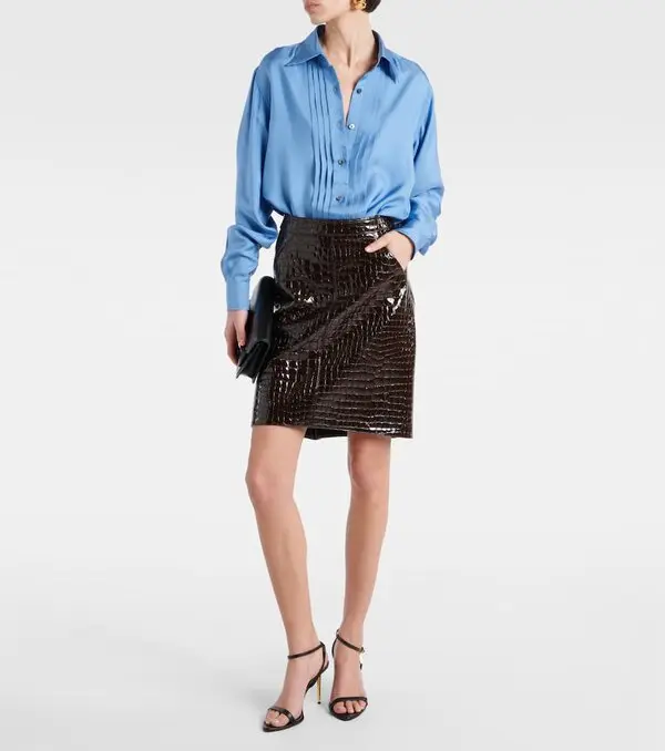 TOM FORD Pleated Twill Shirt