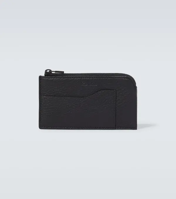 Loro Piana Extra Leather Card Case - Black