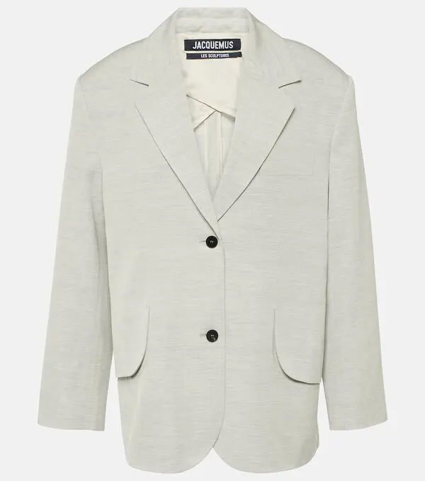 Jacquemus La Veste Titolo Oversized Blazer - Grey