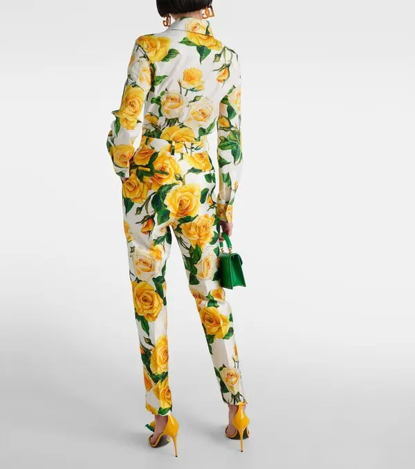 Dolce & Gabbana Floral Straight-leg Pants