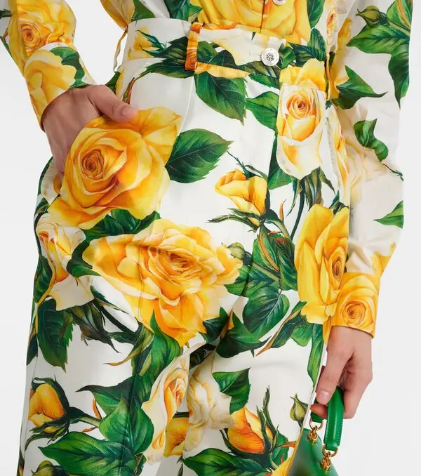 Dolce & Gabbana Floral Straight-leg Pants