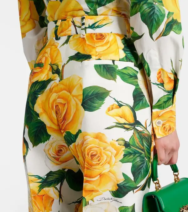 Dolce & Gabbana Floral Straight-leg Pants