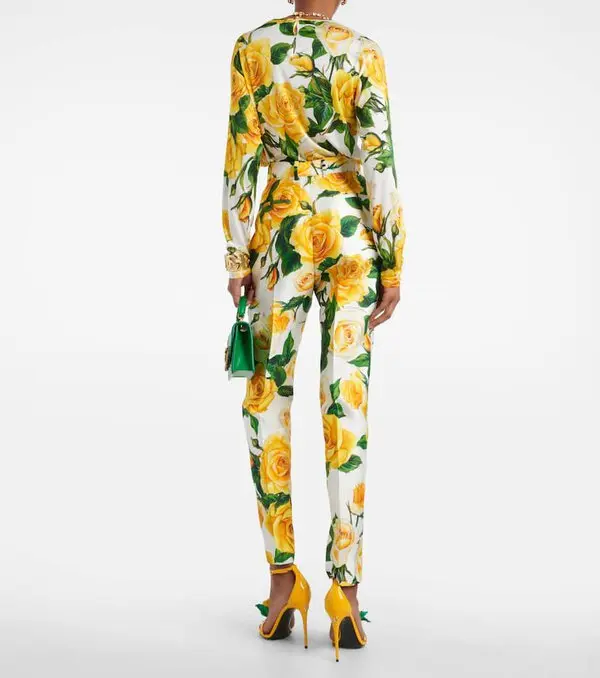 Dolce & Gabbana Floral Straight-leg Pants