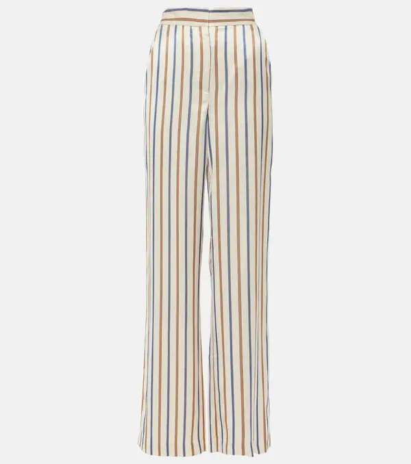 Veronica Beard Grigore Striped Wide-leg Pants