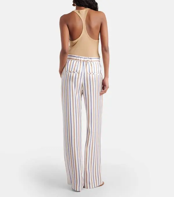 Veronica Beard Grigore Striped Wide-leg Pants