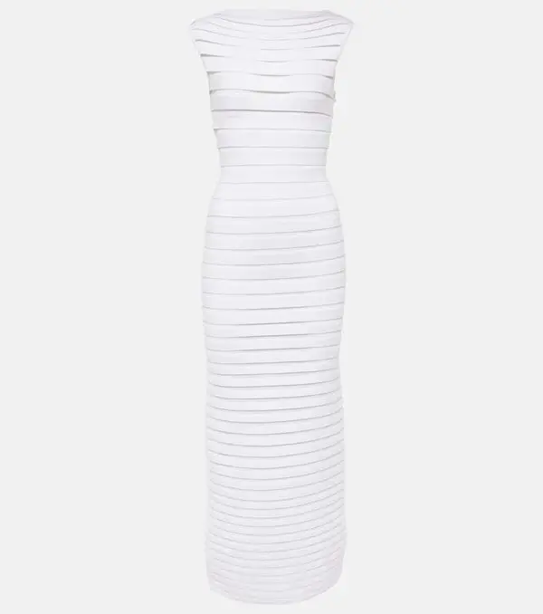Alaïa Pleated Midi Dress