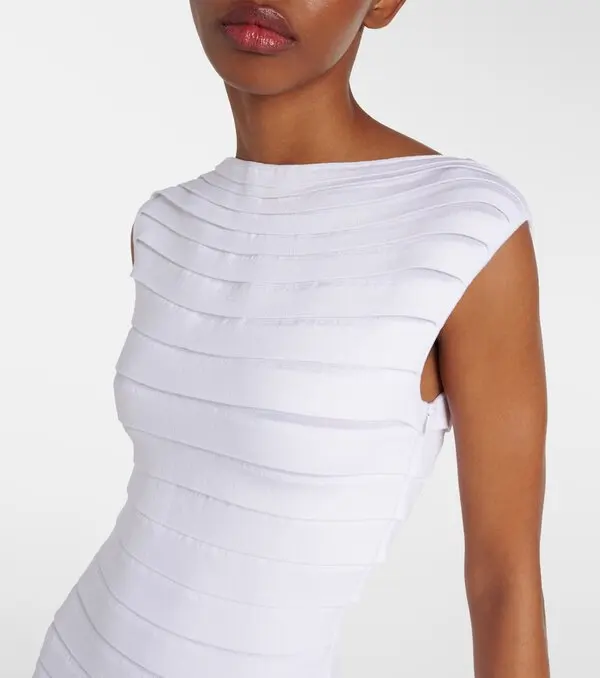 Alaïa Pleated Midi Dress