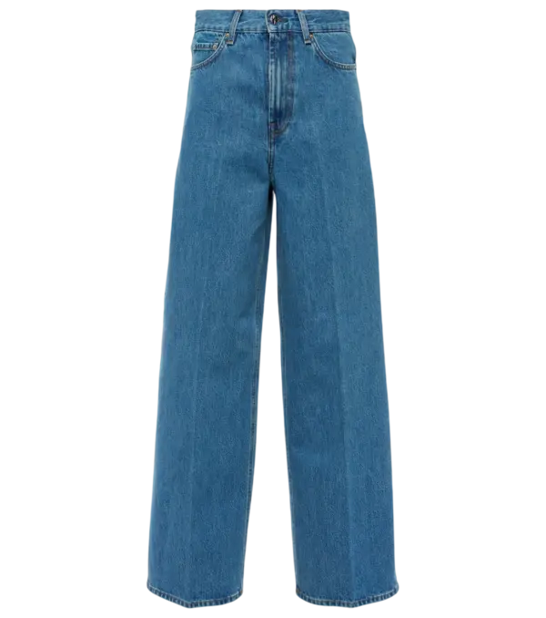 TOTEME Wide-leg Cotton Jeans - Blue