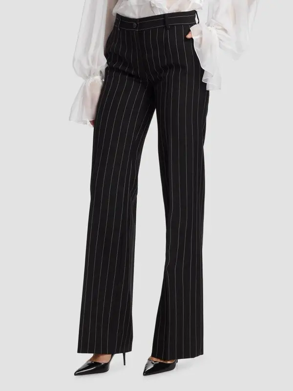 Dolce & Gabbana Gessato Wool Pinstripe Pants