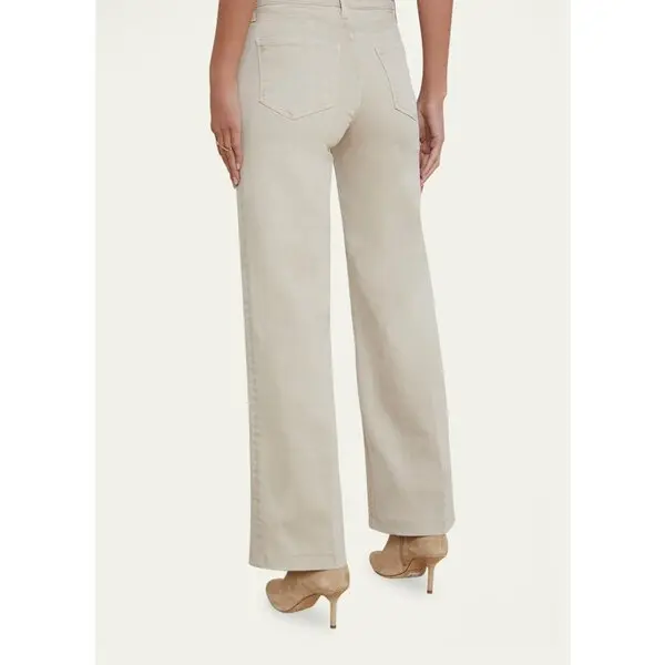 L'Agence Scottie High-rise Wide-leg Jeans - Biscuit