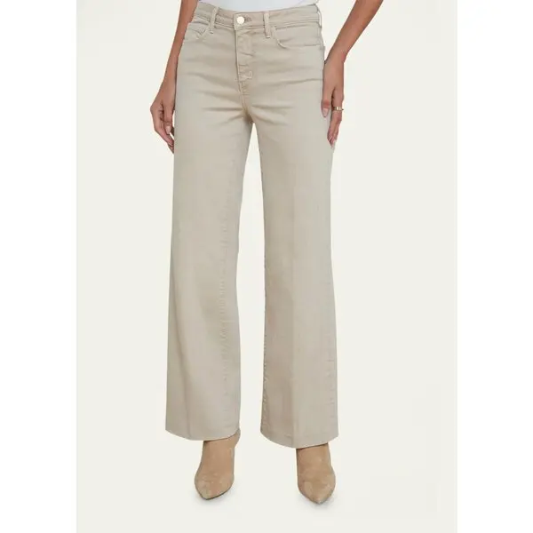 L'Agence Scottie High-rise Wide-leg Jeans - Biscuit
