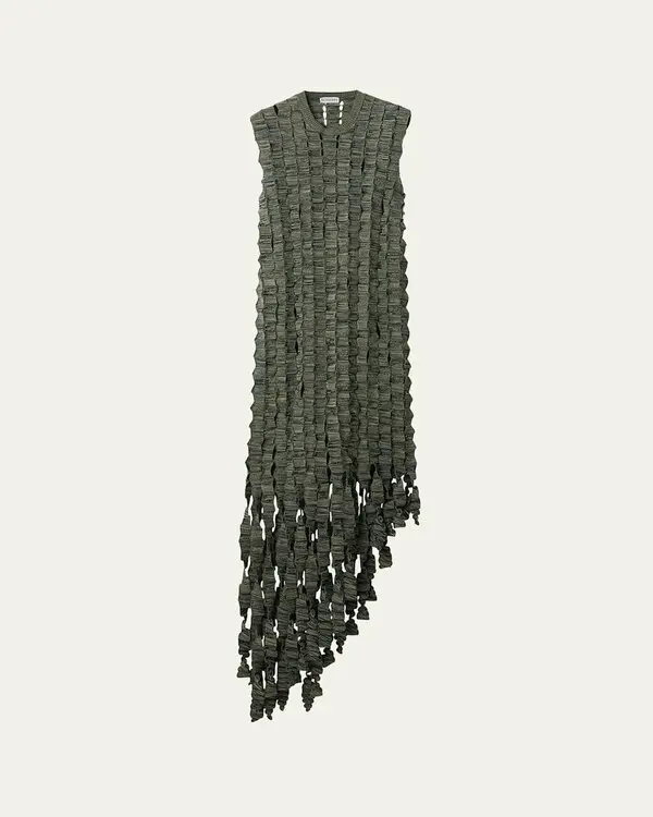 Burberry Asymmetric Fringe Dress