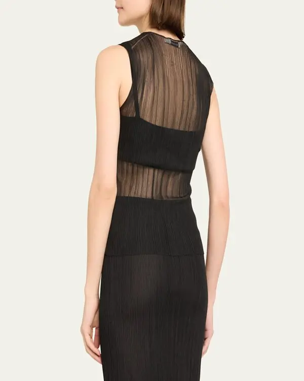 Simkhai Oakley Bralette Plise Knit Tank Top