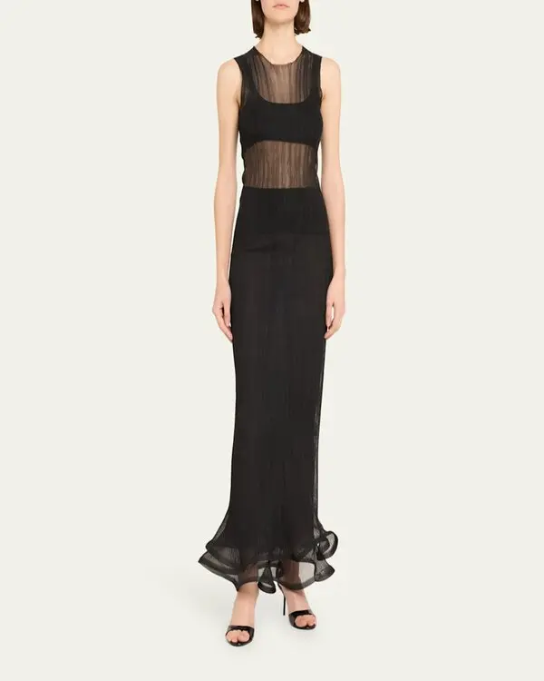 Simkhai Oakley Bralette Plise Knit Tank Top