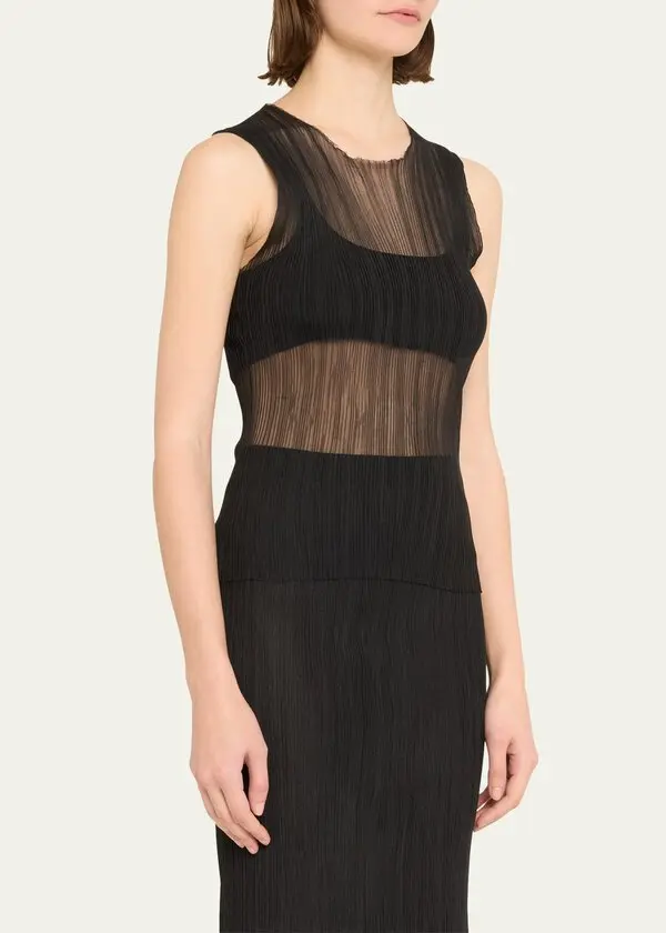 Simkhai Oakley Bralette Plise Knit Tank Top