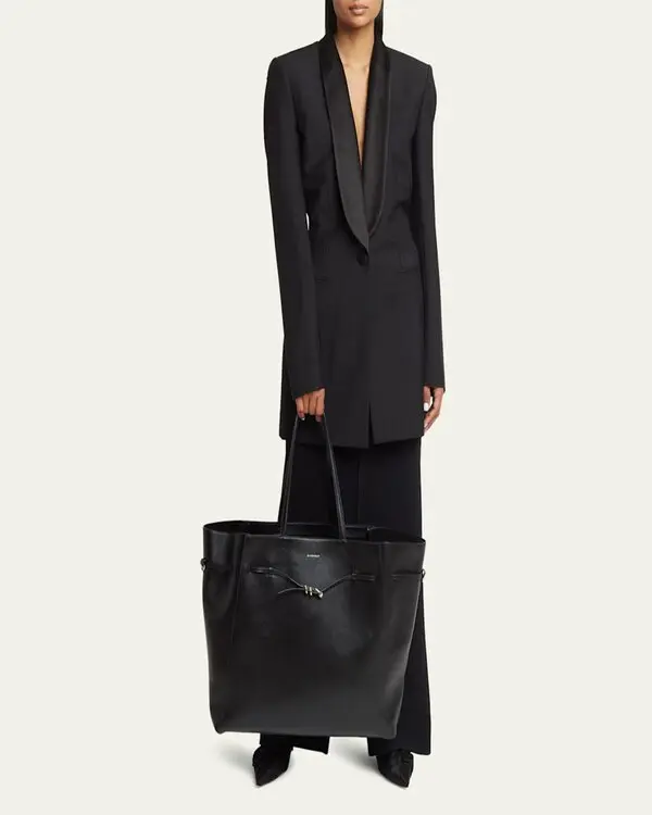 Givenchy Voyou Large North-south Tote Bag In Tumbled Leather