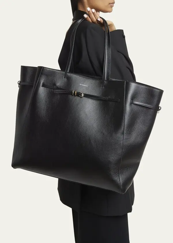 Givenchy Voyou Large North-south Tote Bag In Tumbled Leather