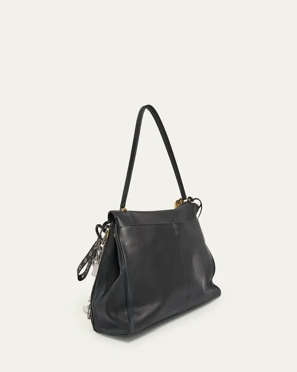 Balenciaga Rodeo Large Leather Top-handle Bag - Black