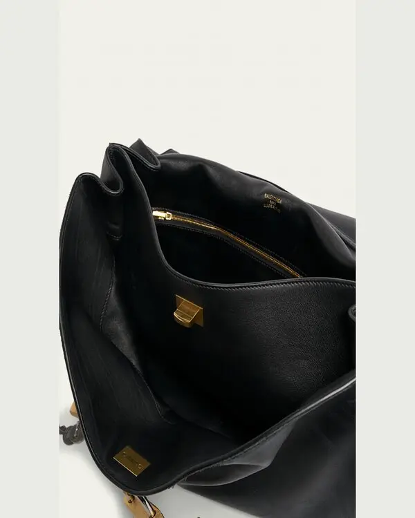 Balenciaga Rodeo Large Leather Top-handle Bag - Black