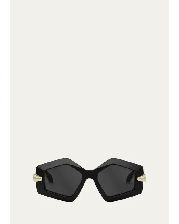 BVLGARI Serpenti Geometric Sunglasses - Black