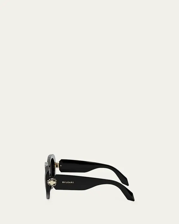 BVLGARI Serpenti Oval Sunglasses - Dark Havana Gradient Brown